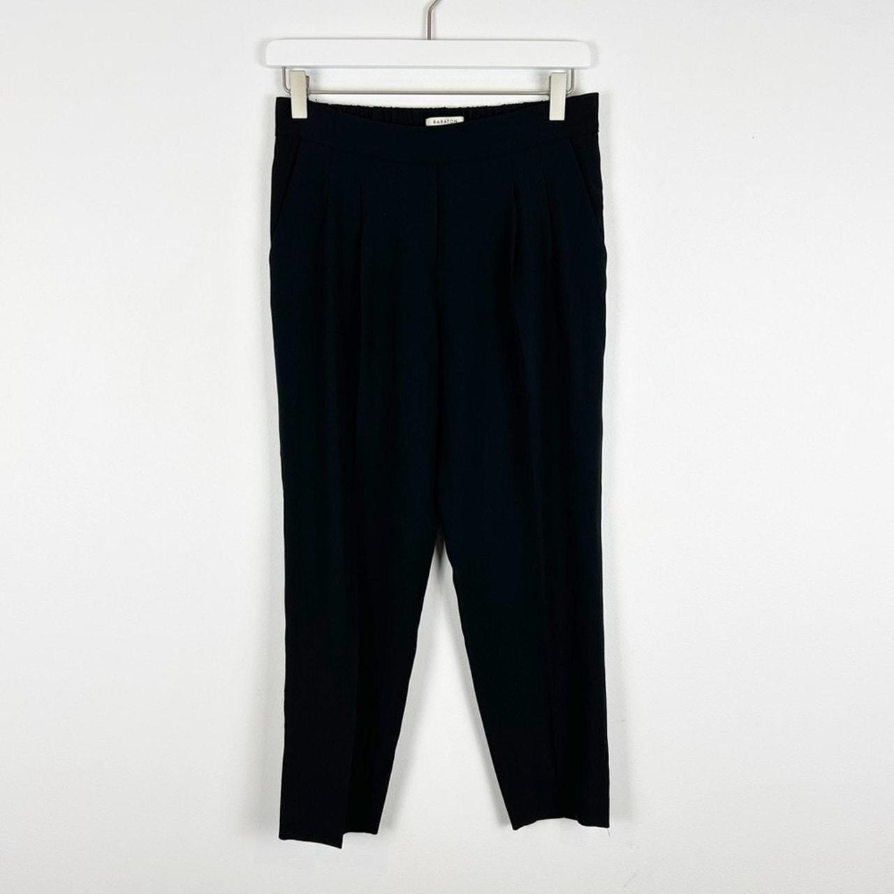 Babaton by Aritzia Black Cropped Dress Pants Size... | Depop
