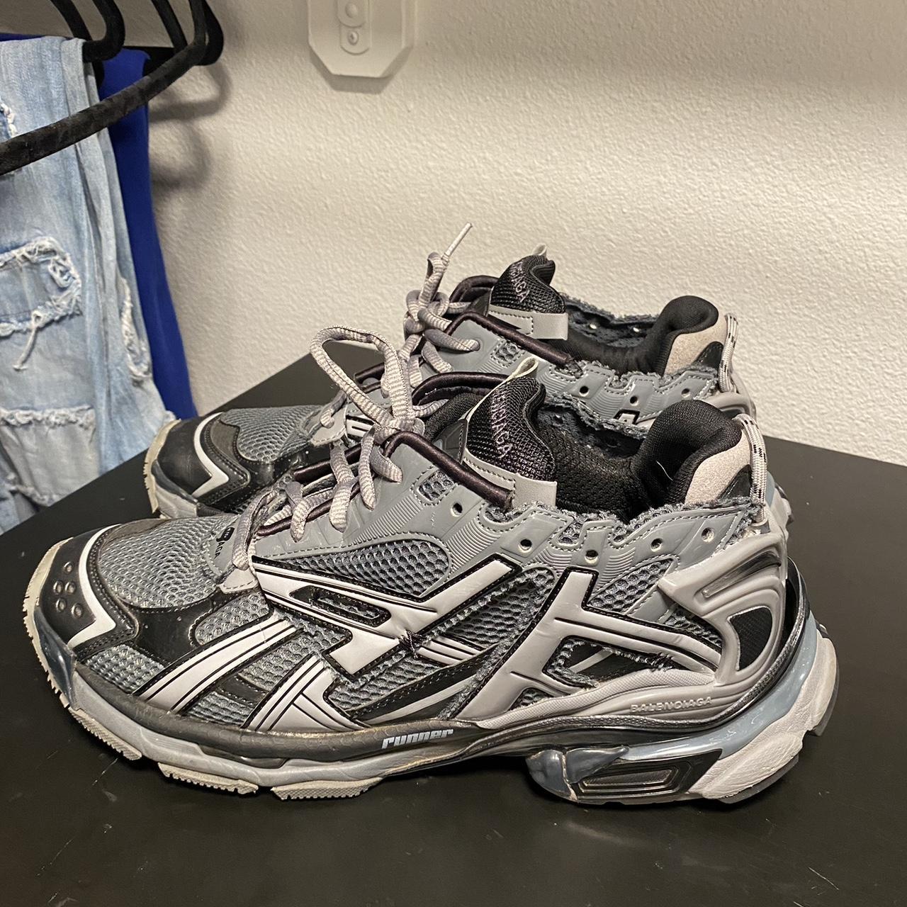 Grey/ Black Balenciagas Track Runner EU46/12M - Depop
