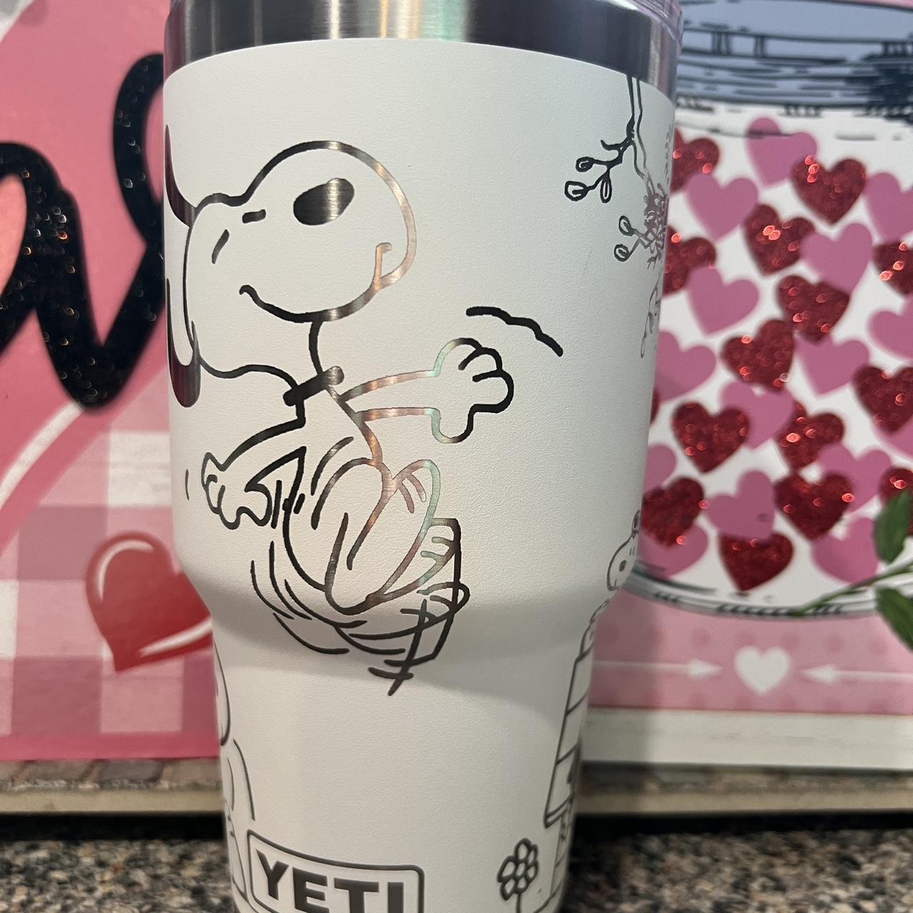 40oz YETI ENGRAVED SNOOPY #snoopy #engraved #yeti - Depop