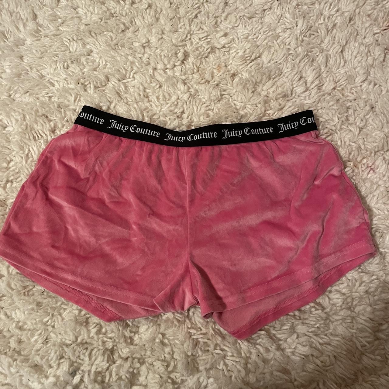 Juicy couture pink fuzzy shorts super cute and comfy !! - Depop
