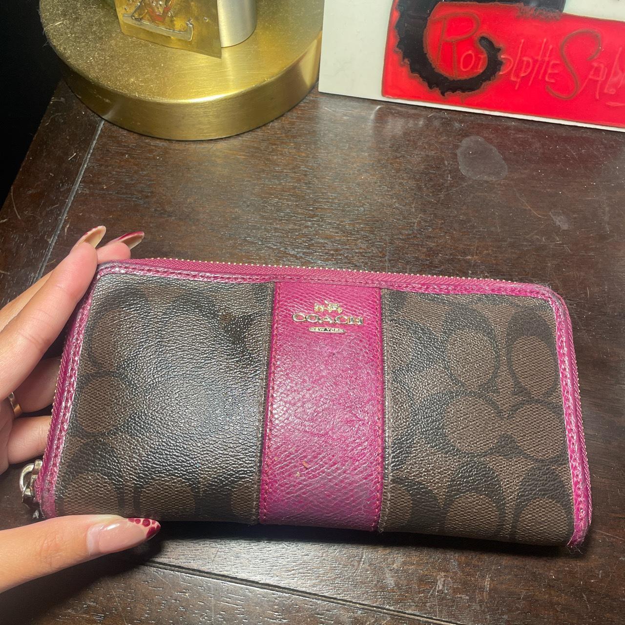 super cute coach wallet some wear on the front of... - Depop