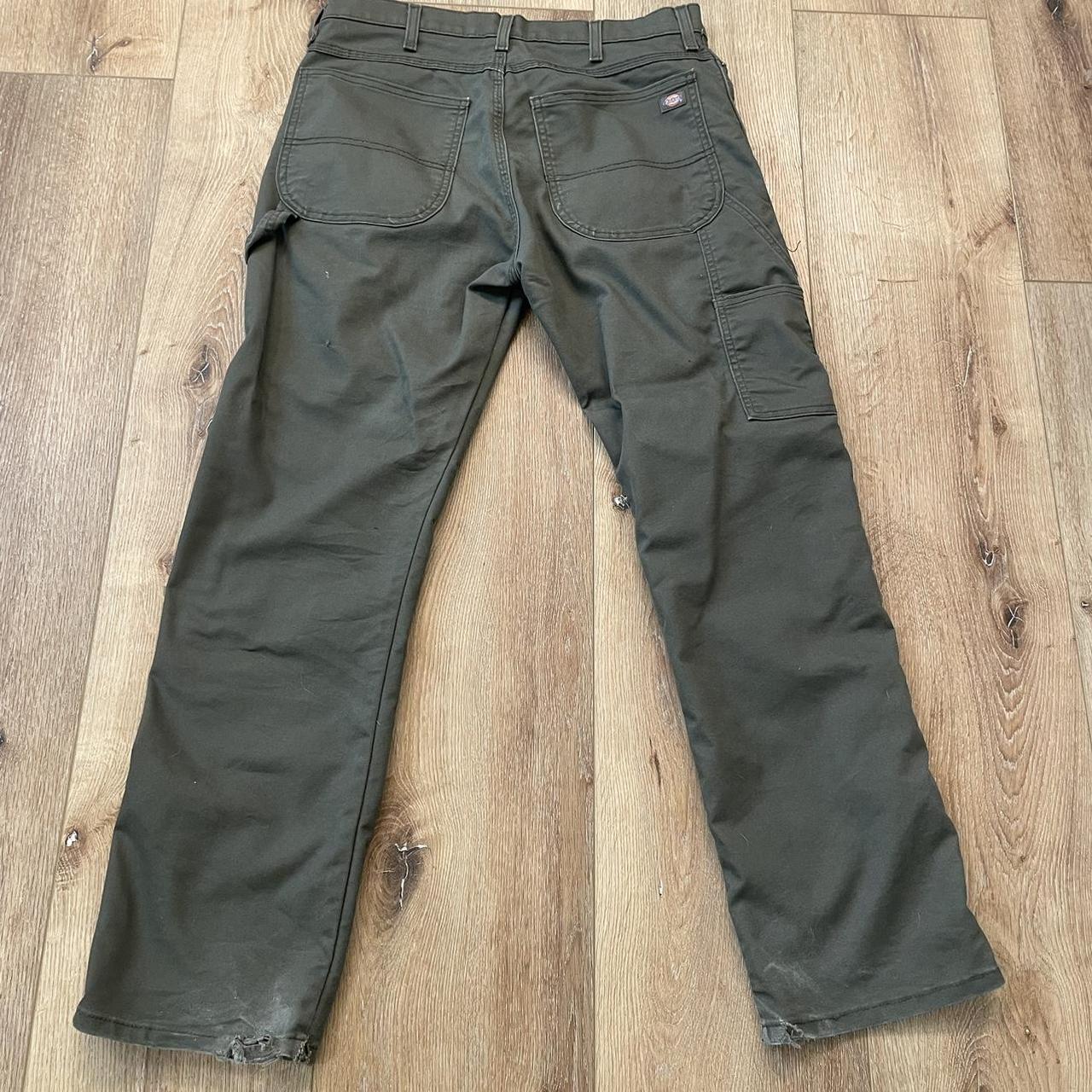 -Green dickies carpenter pants -Waist Size... - Depop