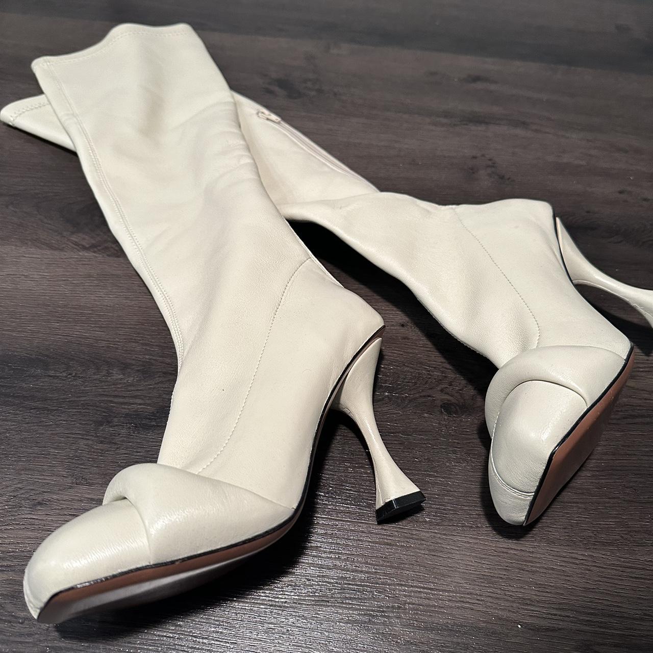 Hanifa Zoe boot in bone never worn - Depop