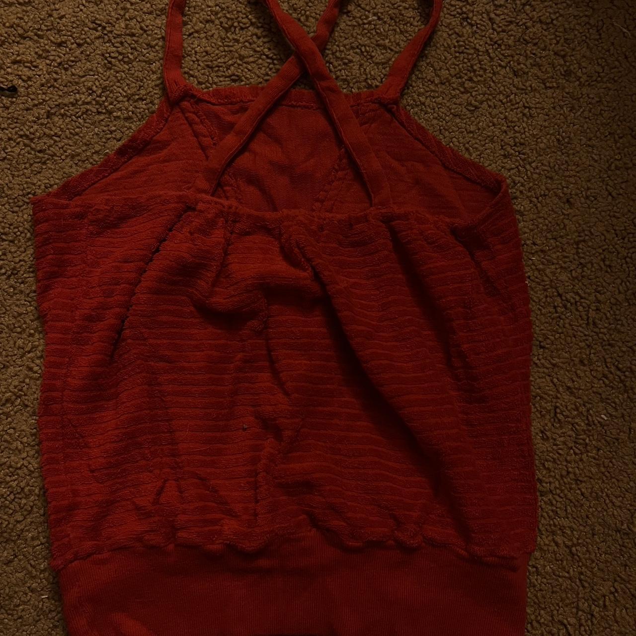 Vintage red terry cloth tank top #vintage... - Depop