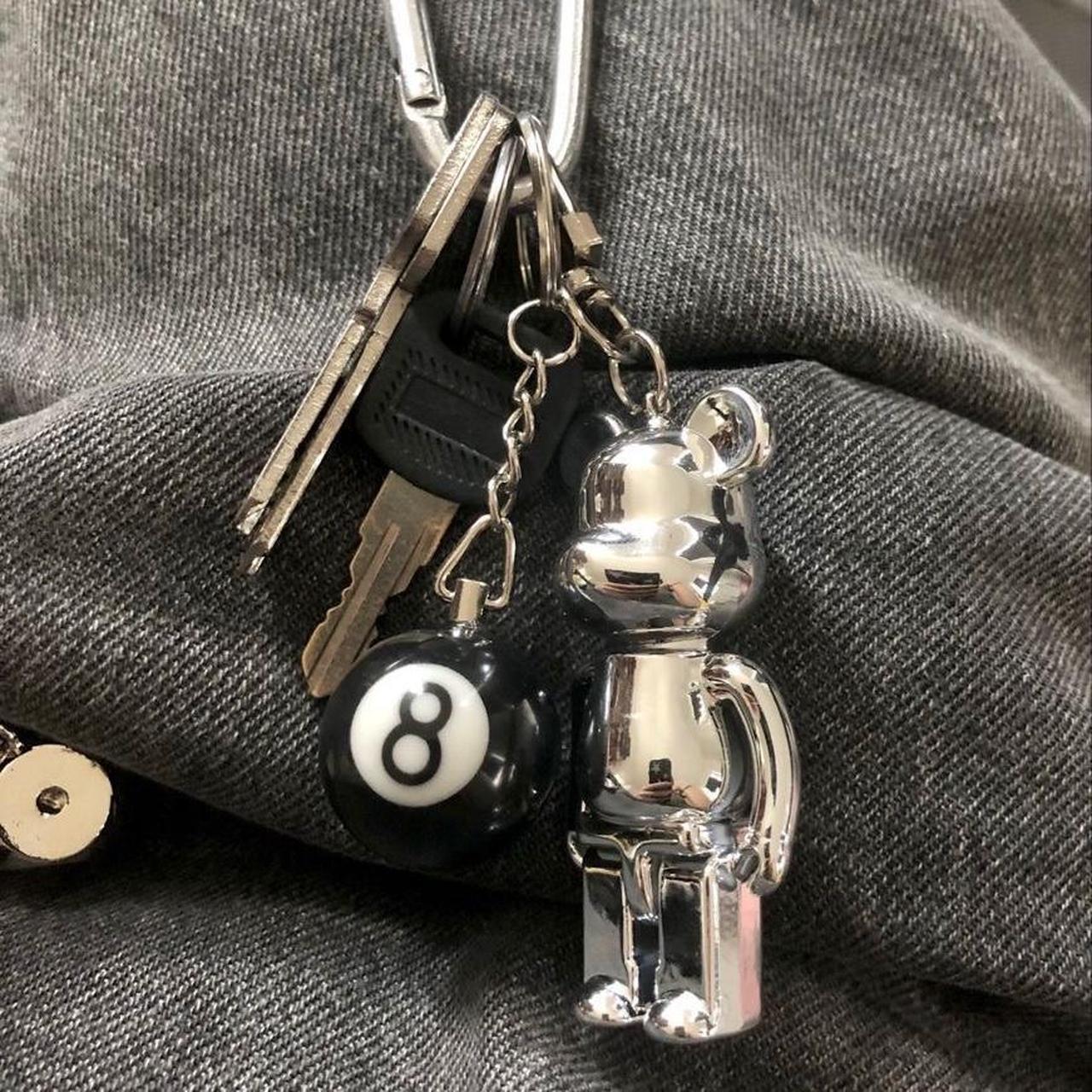vintage black 8 ball keychain, fidget toy cool... - Depop