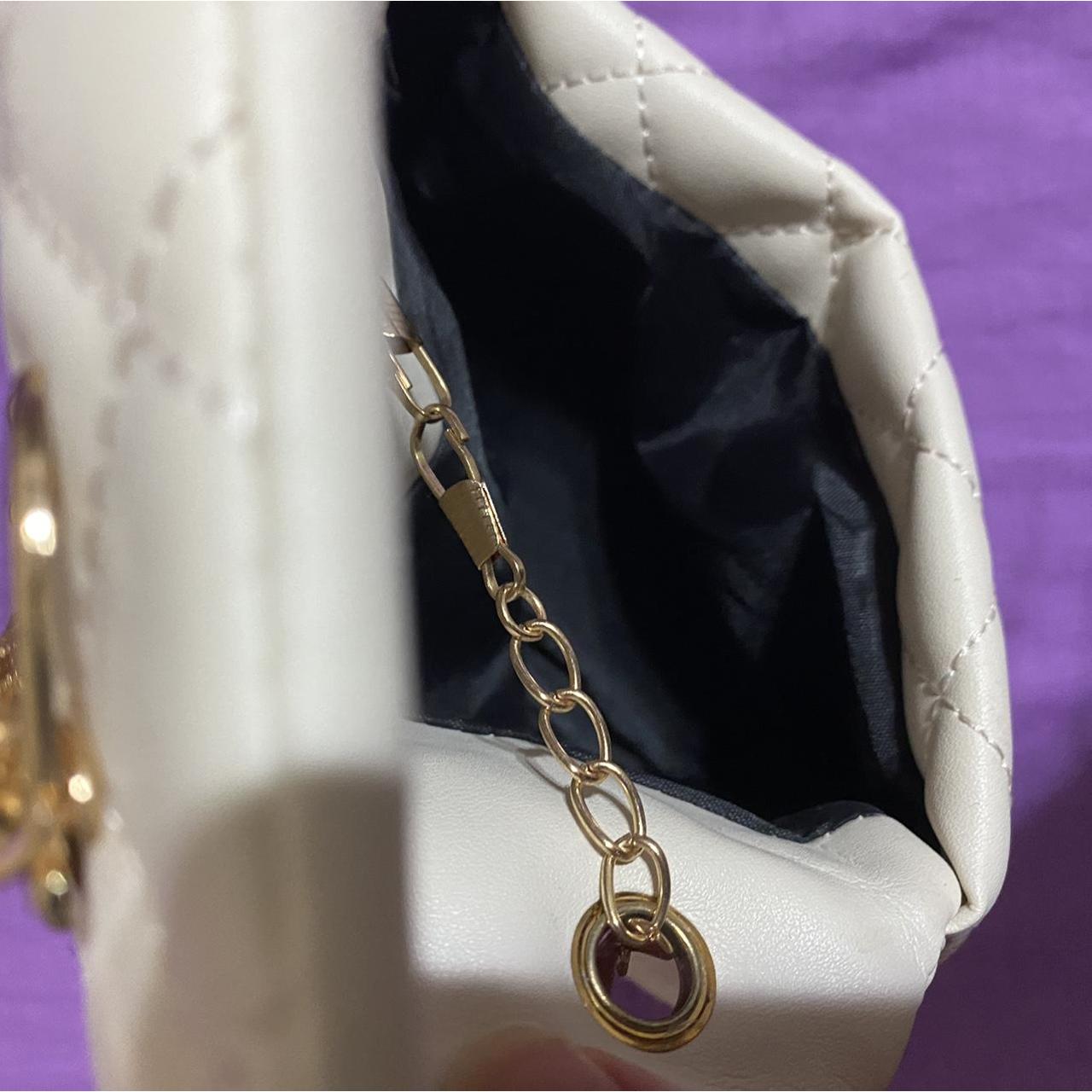 cute lil white bag chains come off if you dont want... - Depop