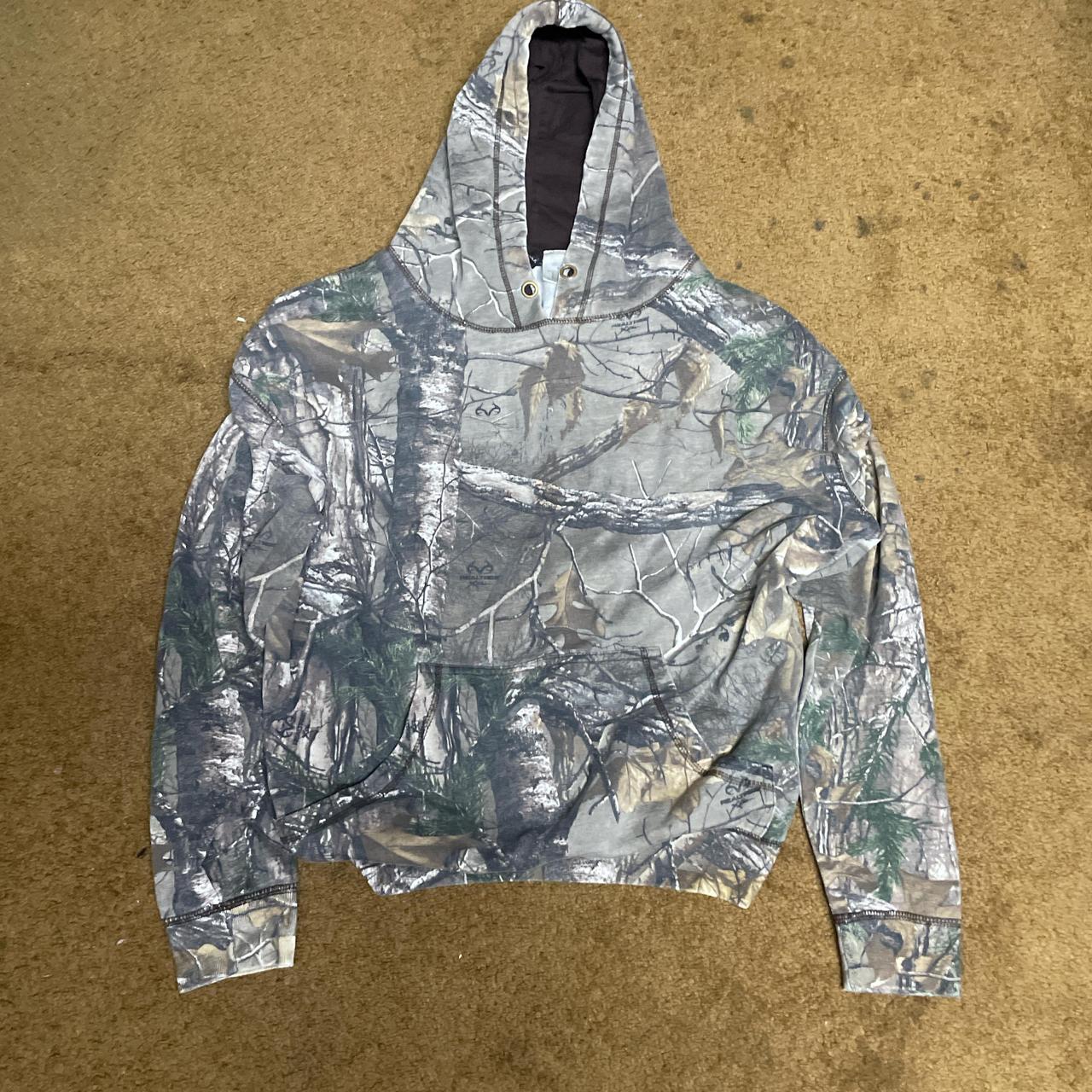 Cropped Real tree camo hoodie, fits very comfy DM... - Depop