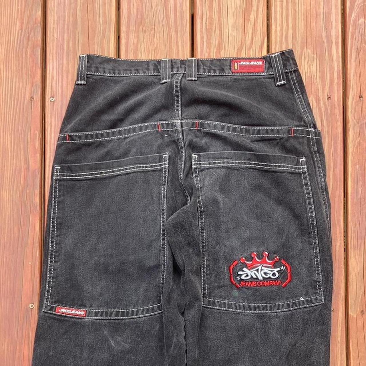 Vintage Black jncos with crown double pockets... | Depop