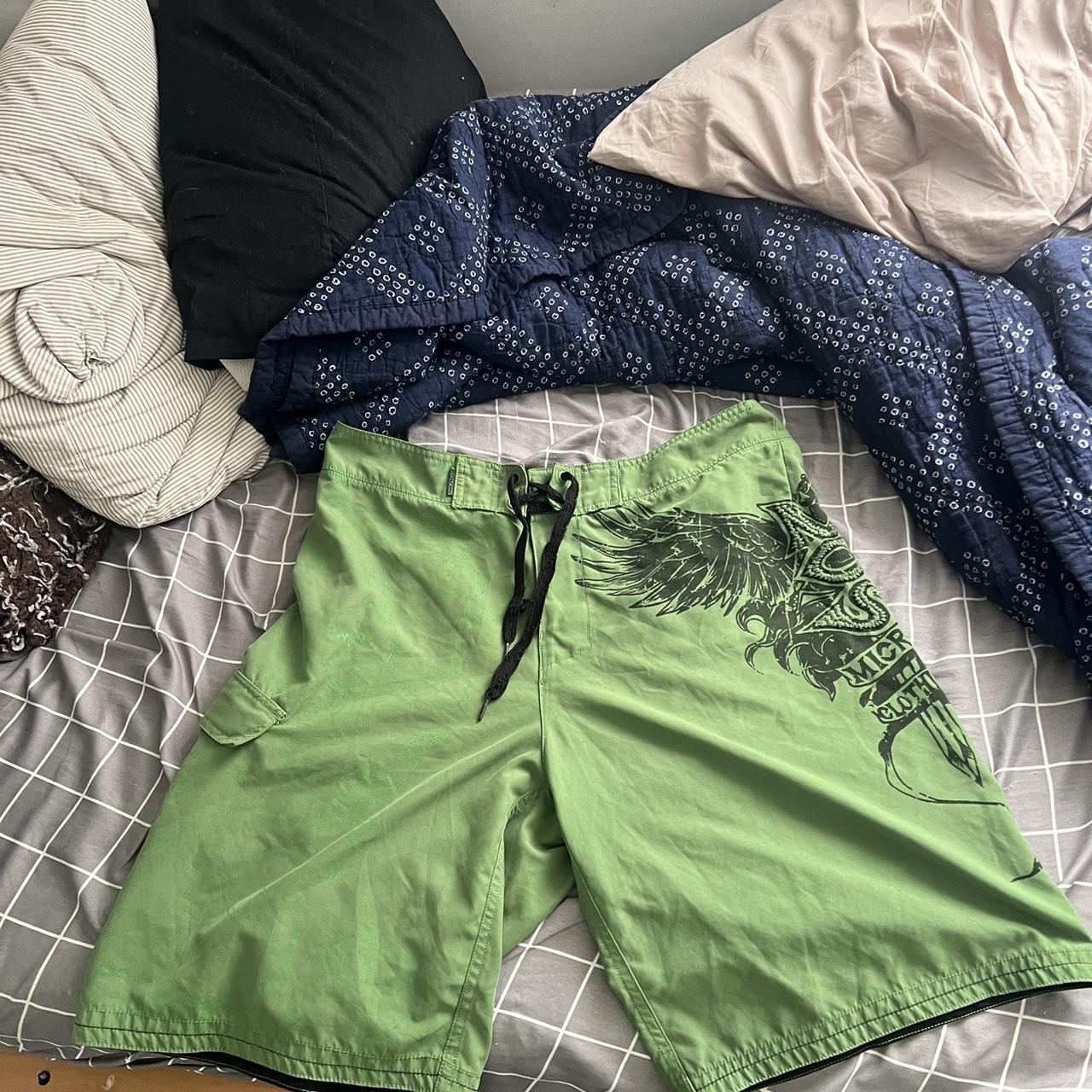 micros clothing boxer shorts has cool wing... - Depop