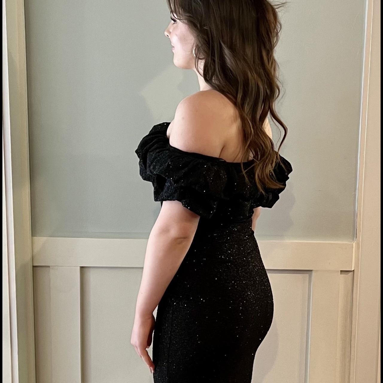 back ruffle, off the shoulder, sparkley windsor prom... | Depop