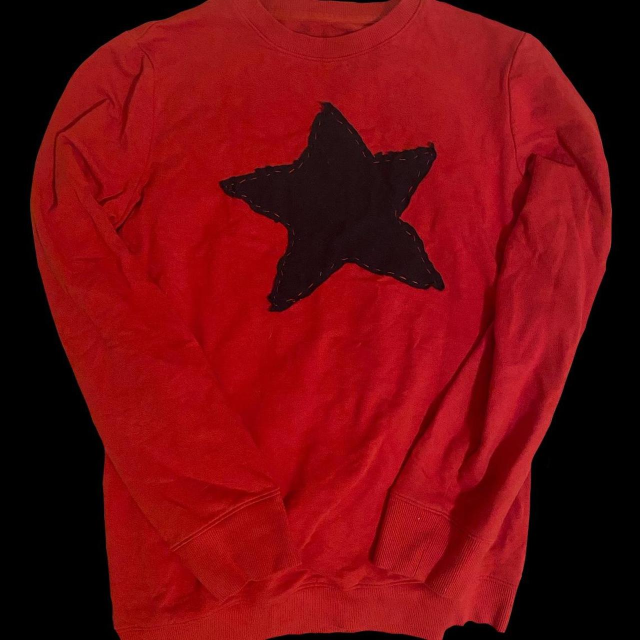 Black and red hand sewn star shirt !! I used to love... - Depop