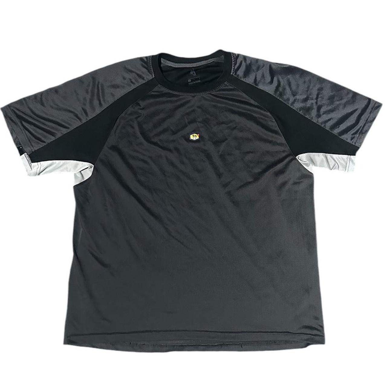 NIKE RARE TN BLACK AND GREY SPORTSWEAR TSHIRT VERY... - Depop