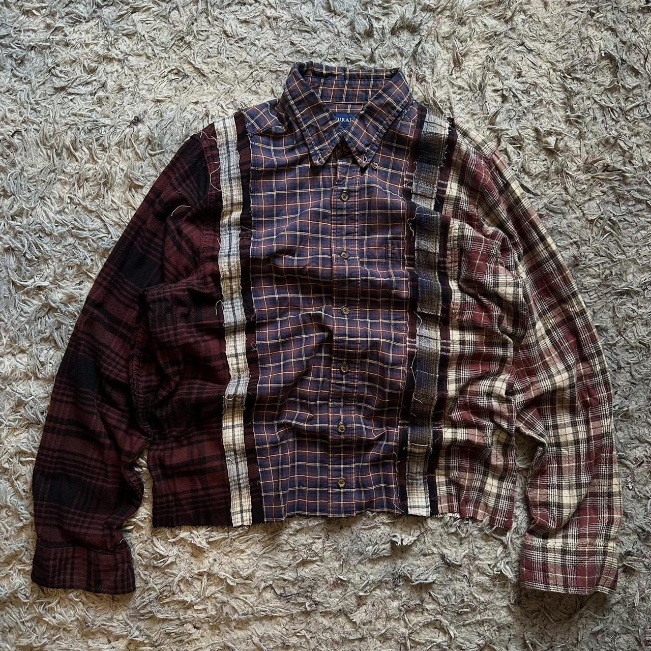 1 of 1 custom multicolor flannel made by me... - Depop
