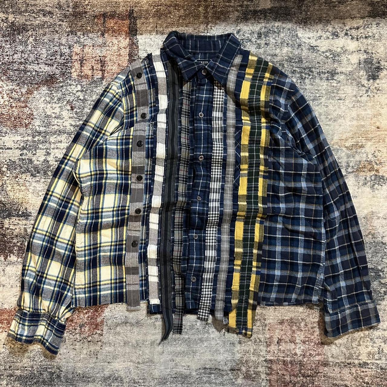 1 of 1 custom multicolor flannel made by me... - Depop