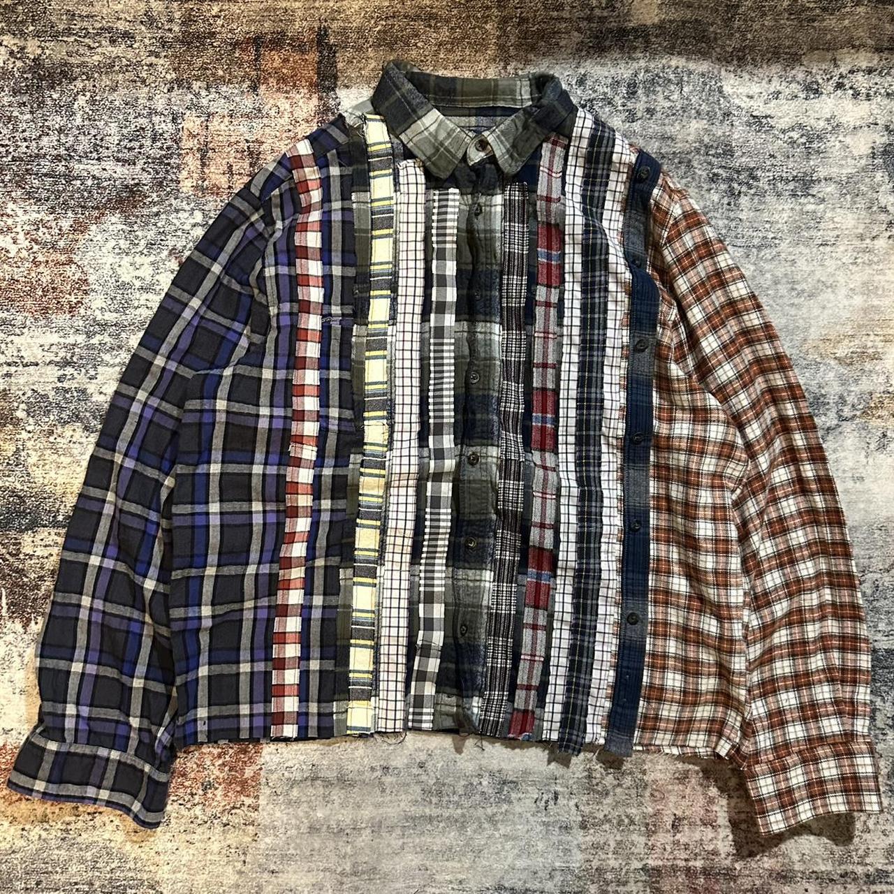 1 of 1 custom multicolor flannel made by me... | Depop