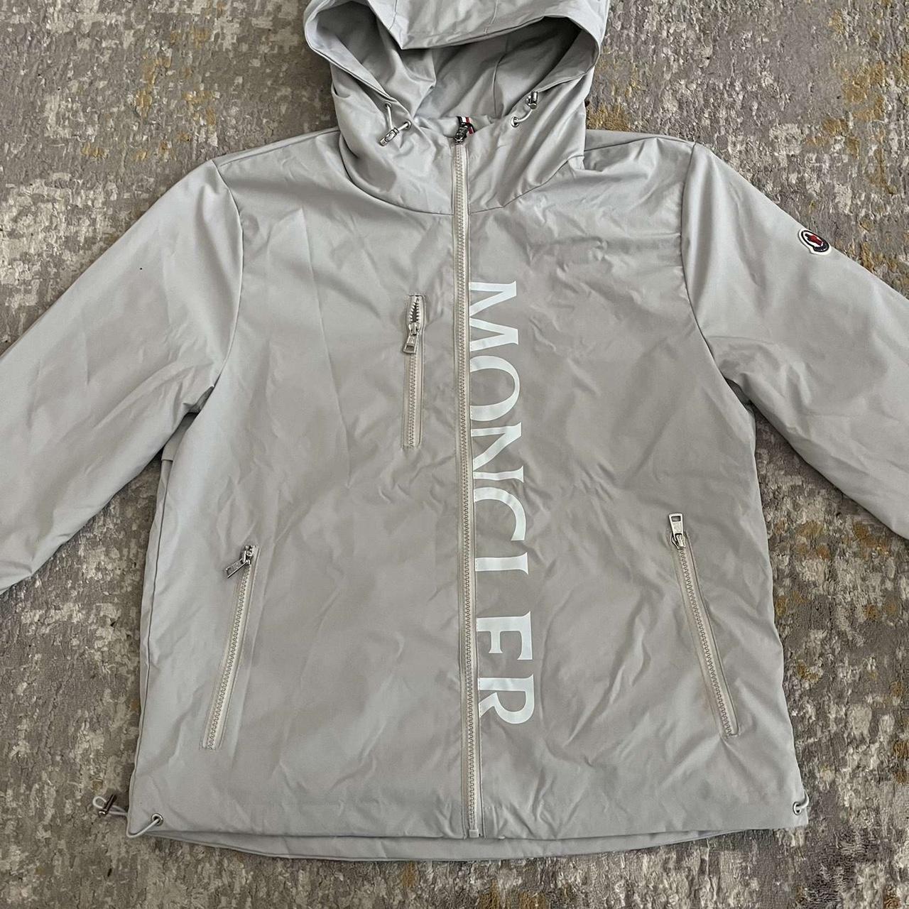 moncler wind breaker beige tone brand new never... - Depop