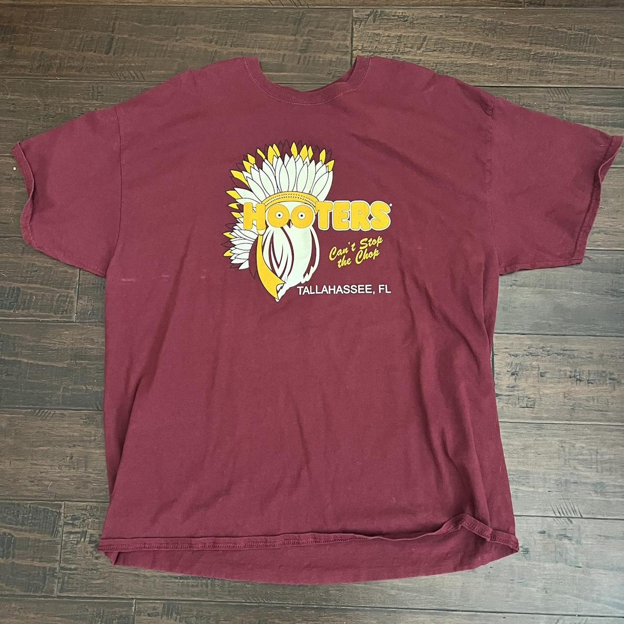 vintage hooters tee- can’t stop the chop barley... - Depop