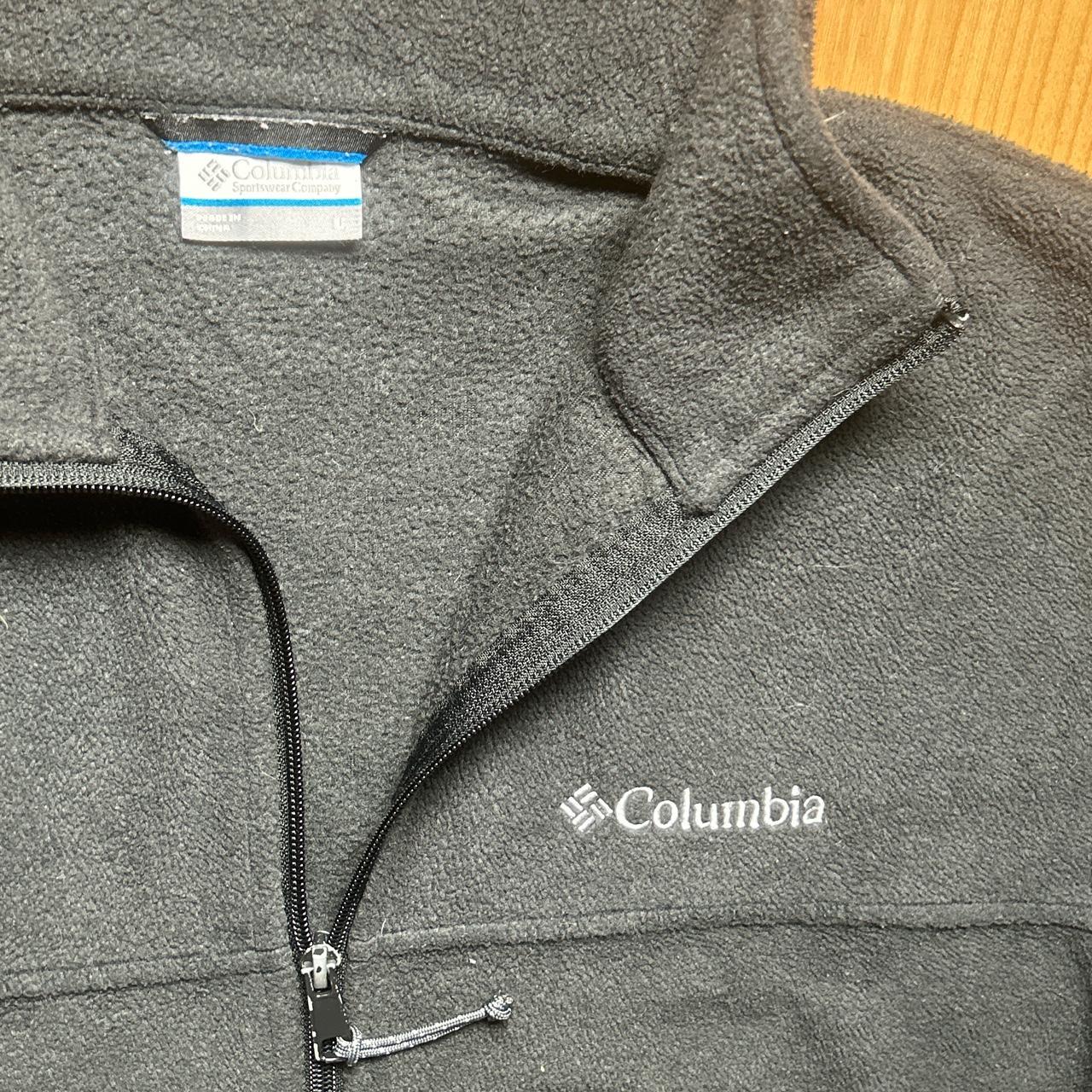 Columbia fleece zip up Size: Men’s large Color: black - Depop