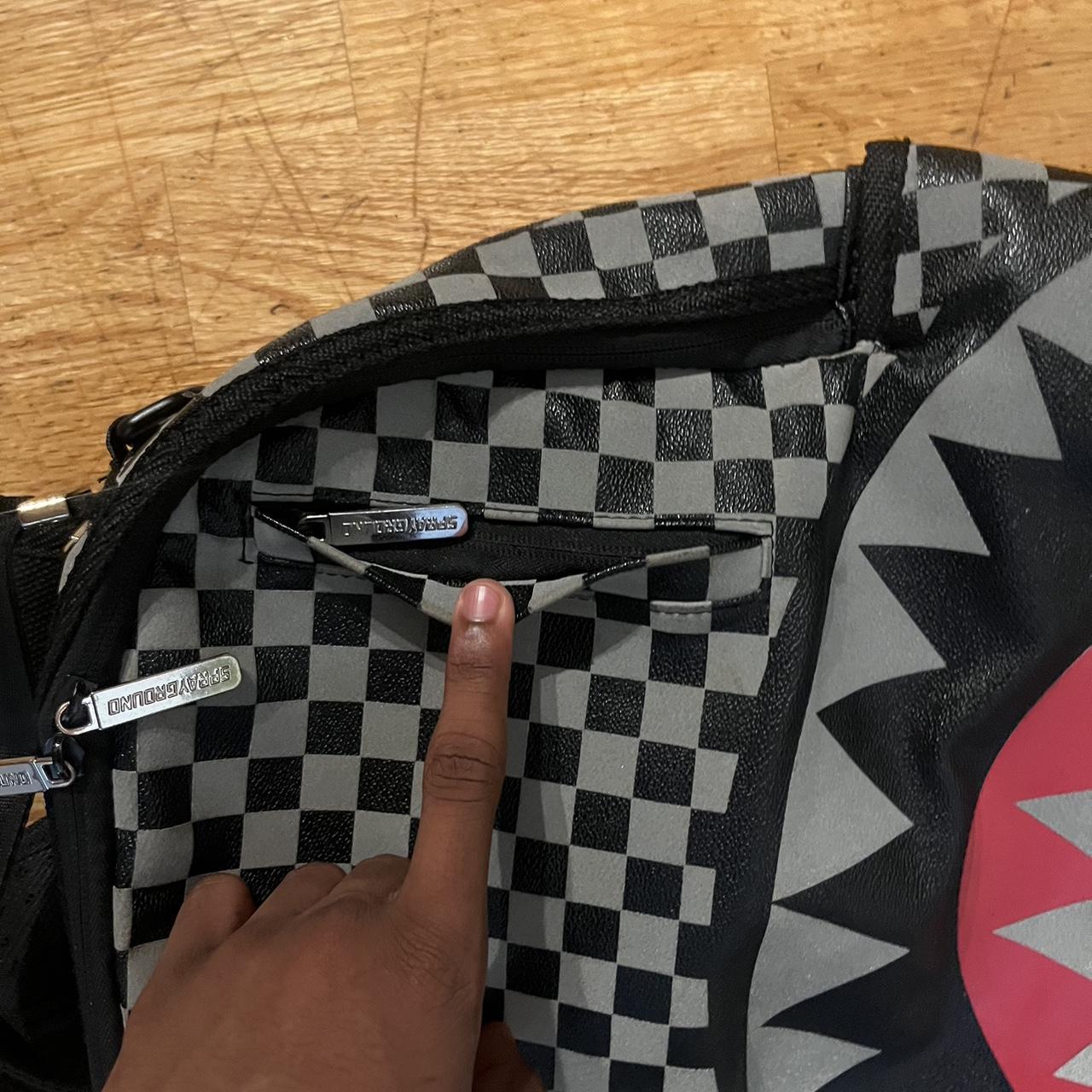 Sprayground checker backpack Accepting... - Depop