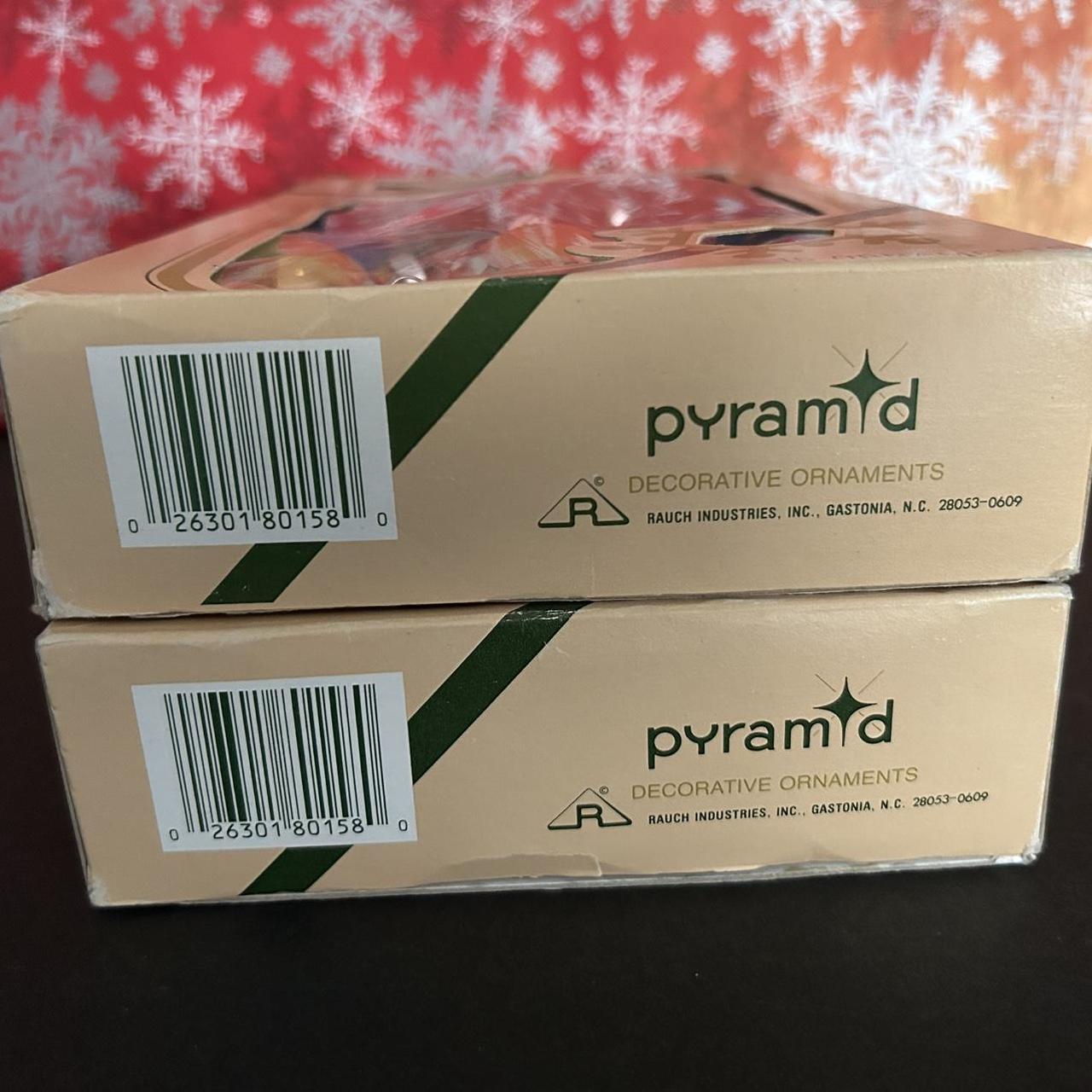 Pyramid Ornaments - 15 pieces in red, green, blue,... - Depop