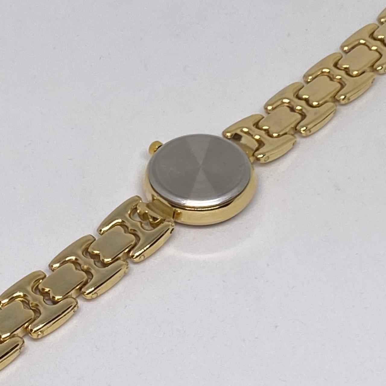 Unitex Watch Gold Tone mother of pearl face with... - Depop