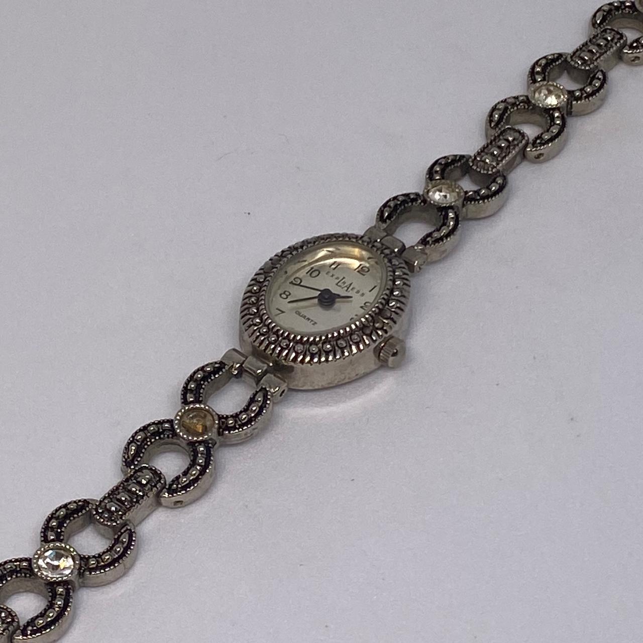 LA Express Silver tone watch with Marcasites and... - Depop