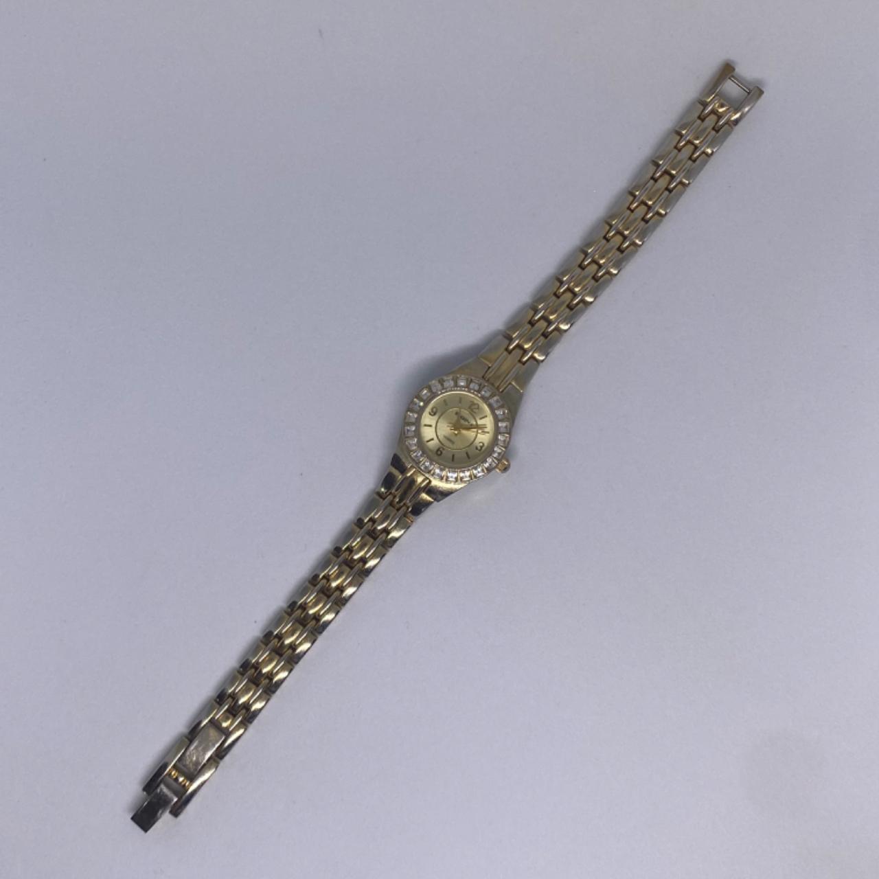 Elgin II Watch Gold tone with princess cut... - Depop