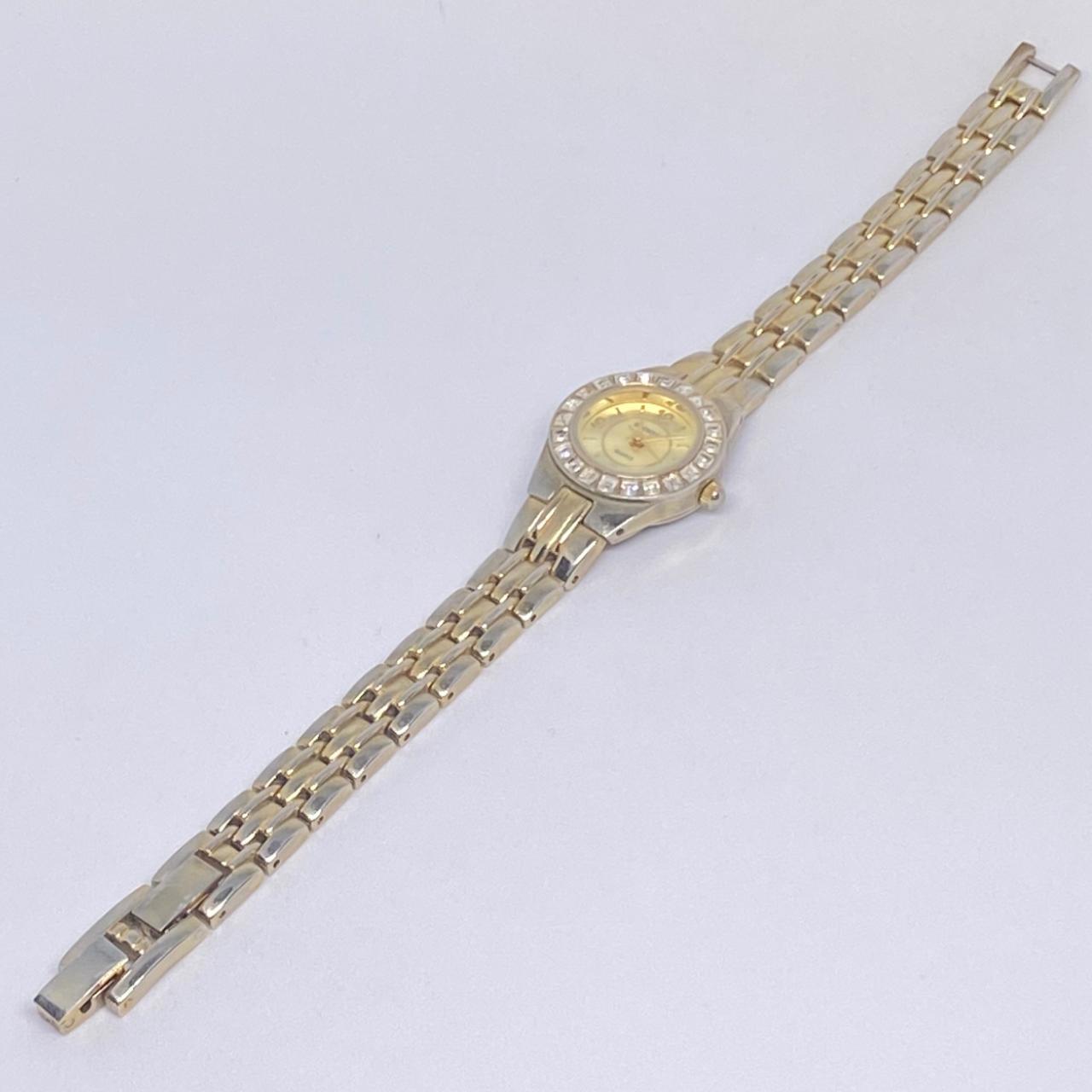 Elgin II Watch Gold tone with princess cut... - Depop