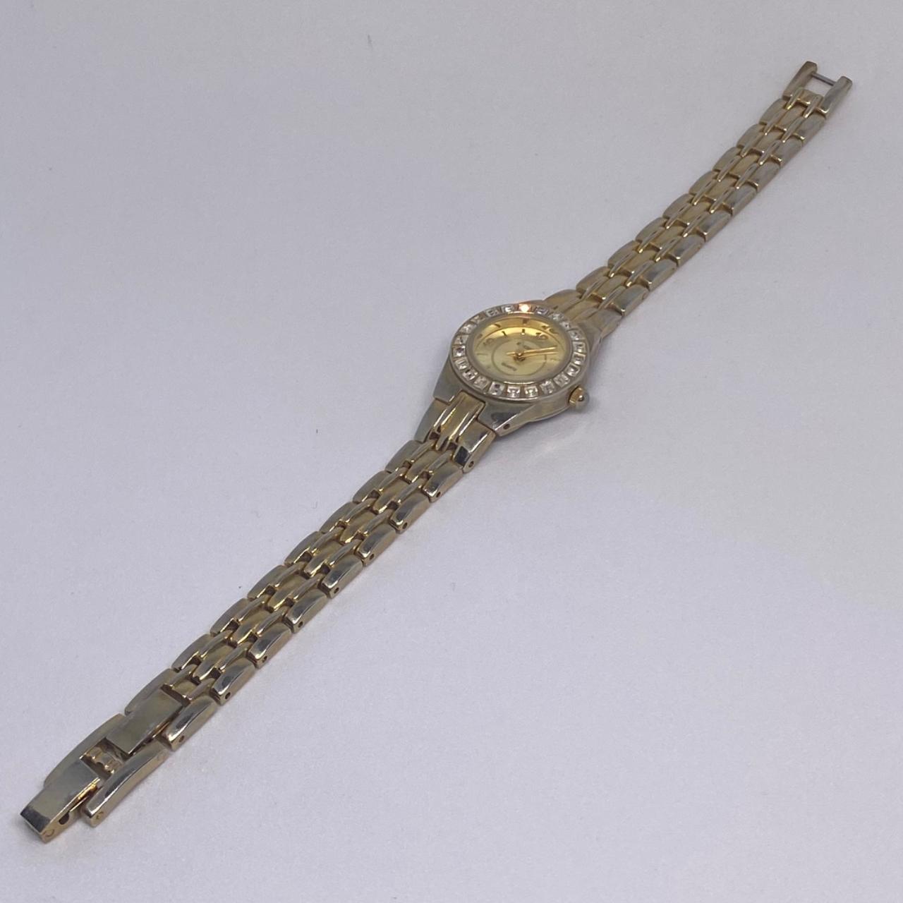 Elgin II Watch Gold tone with princess cut... - Depop