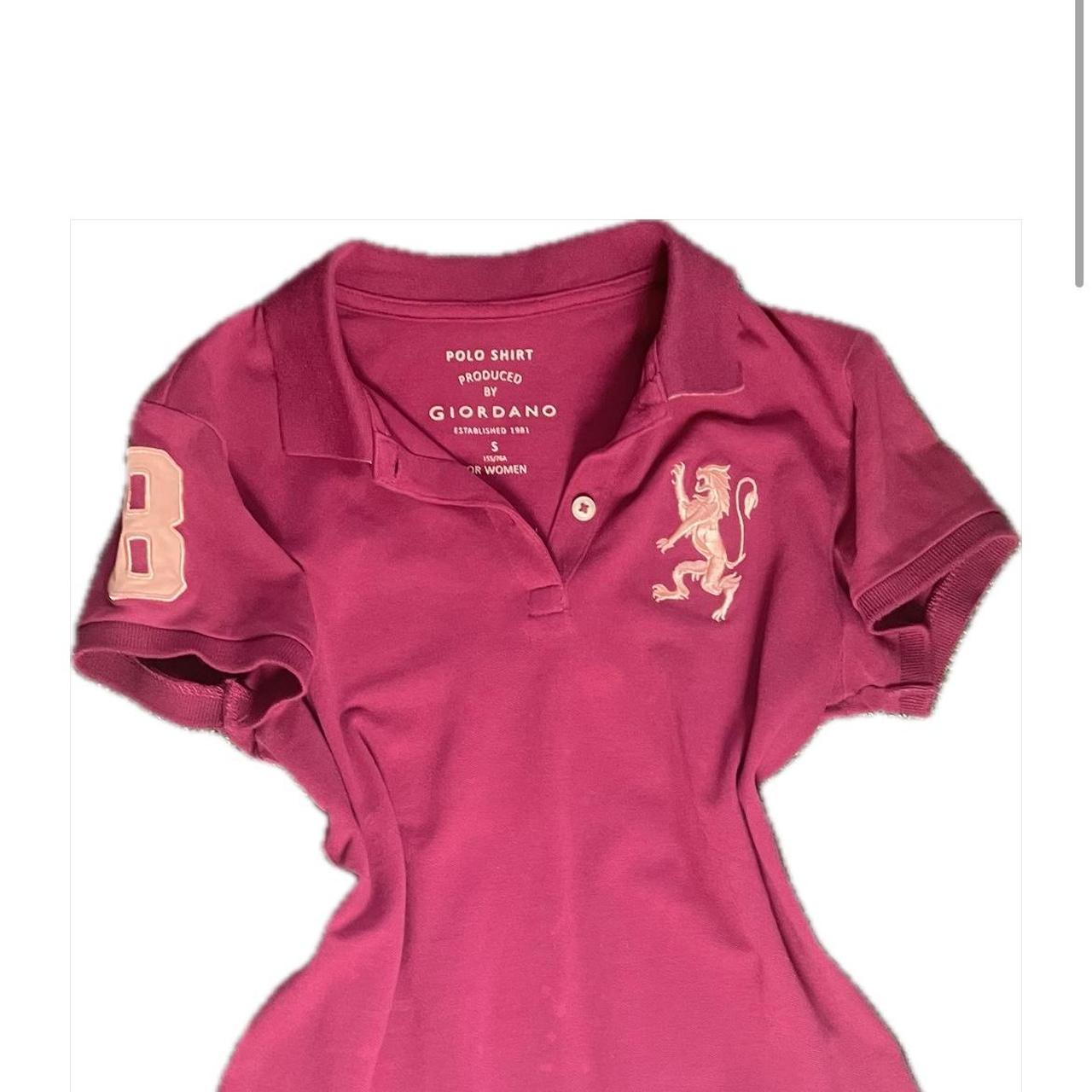 cute and sporty magenta rugby polo ★ number #8... - Depop
