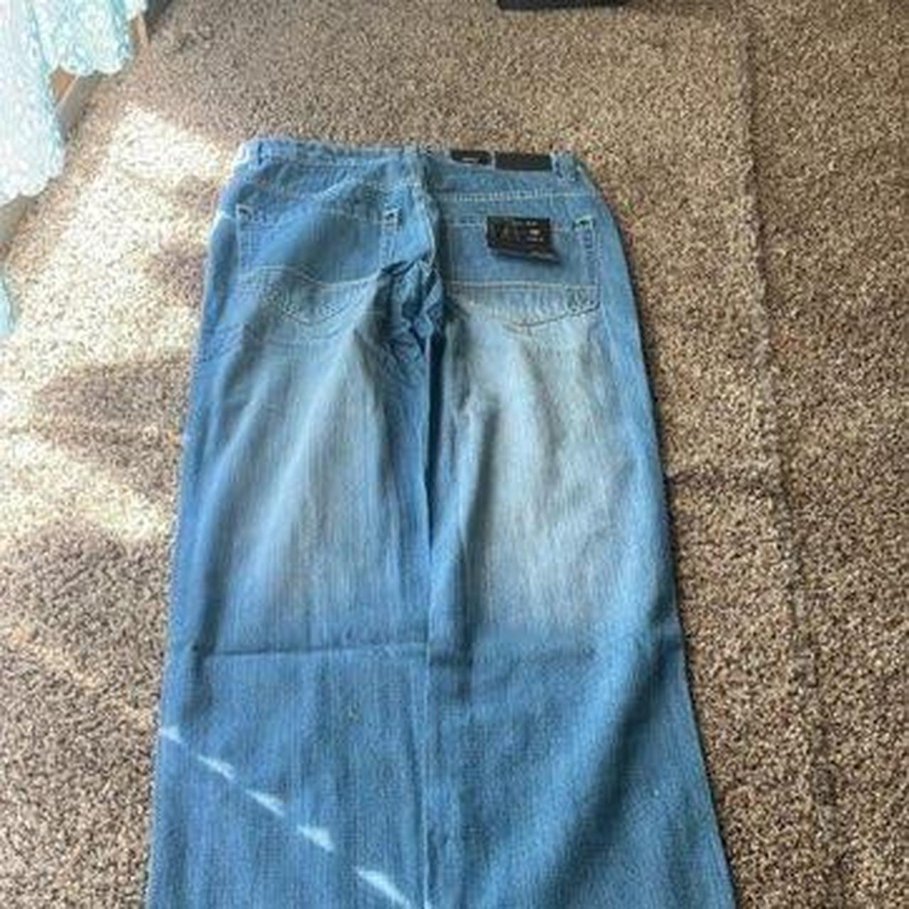 Light Blue southpole Jeans with white... - Depop