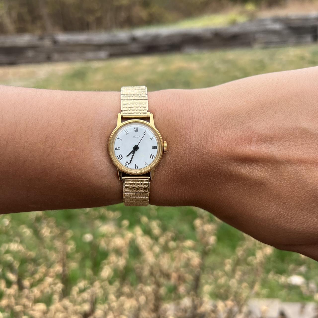 Gold Timex Stretch Band Watch Length: n/a 🛑Not... - Depop