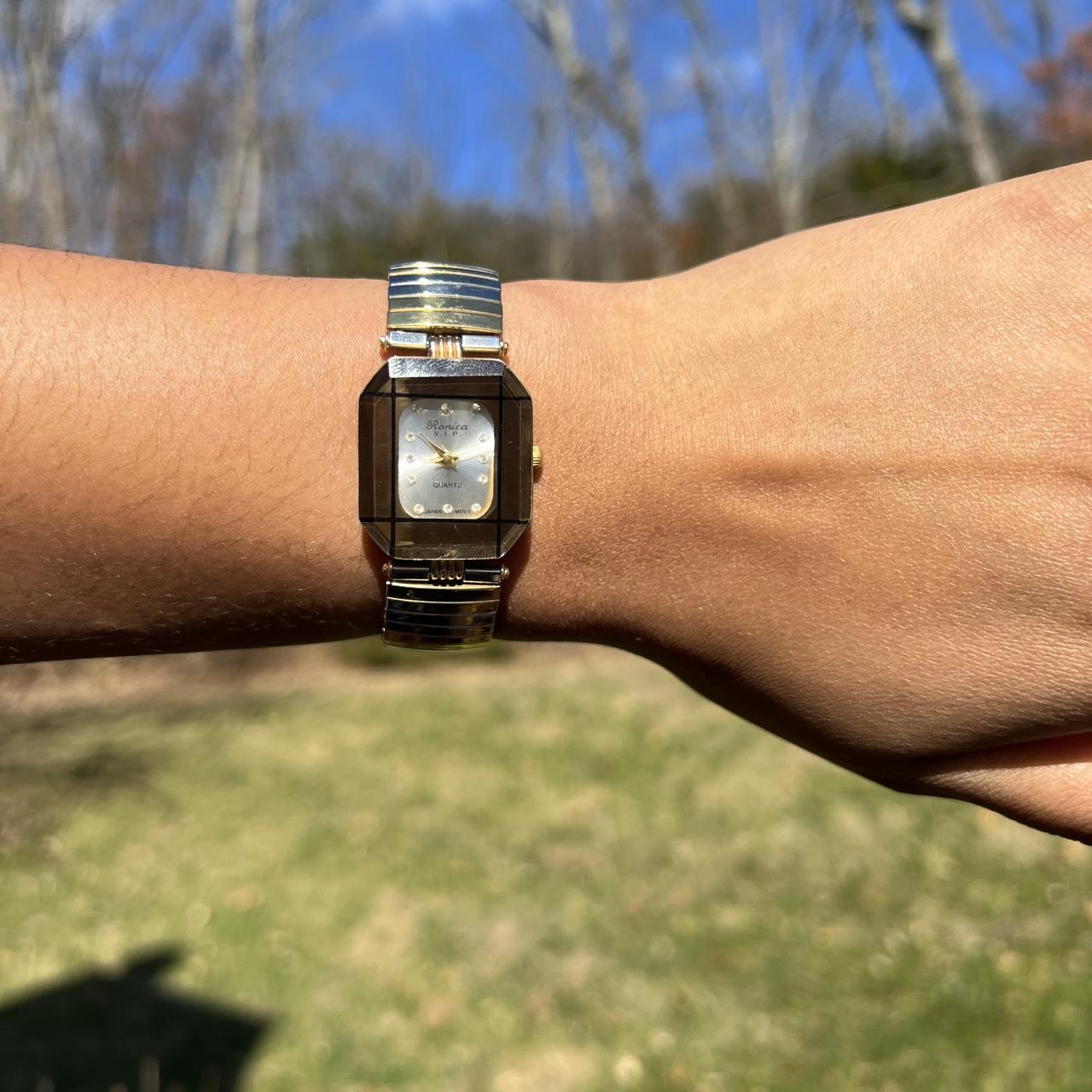 Two Tone Ronica V.I.P. Quartz Stretch Band... - Depop