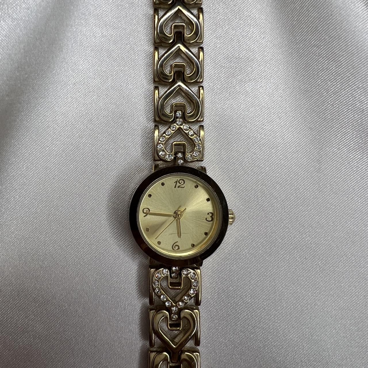 Gold Allude Heart Band Watch Length: 7 in... - Depop