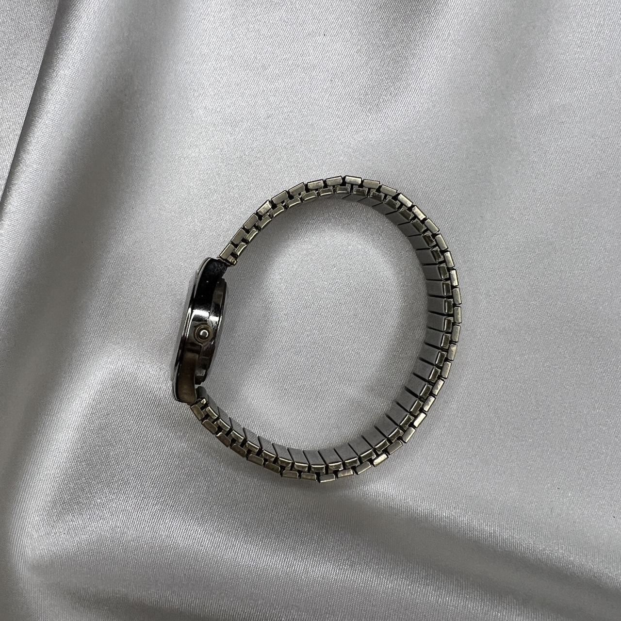 Silver Concepts Quartz Stretch Band Watch Length:... - Depop