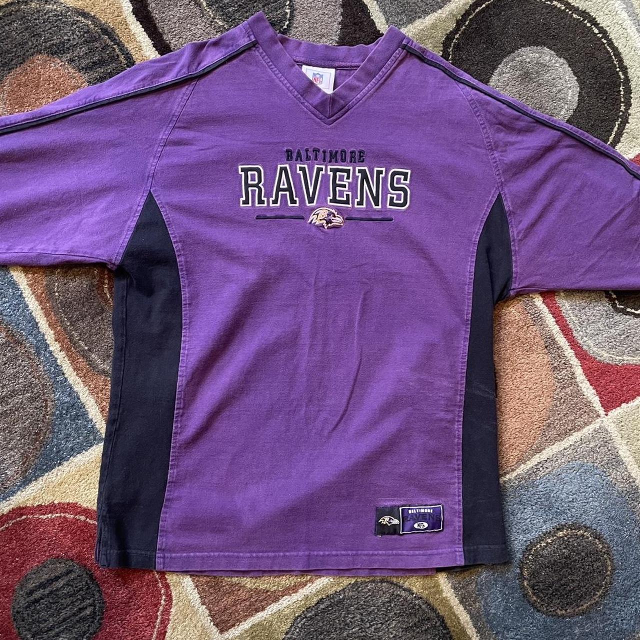 Vintage RARE 90s Style Baltimore Ravens thick Long... | Depop
