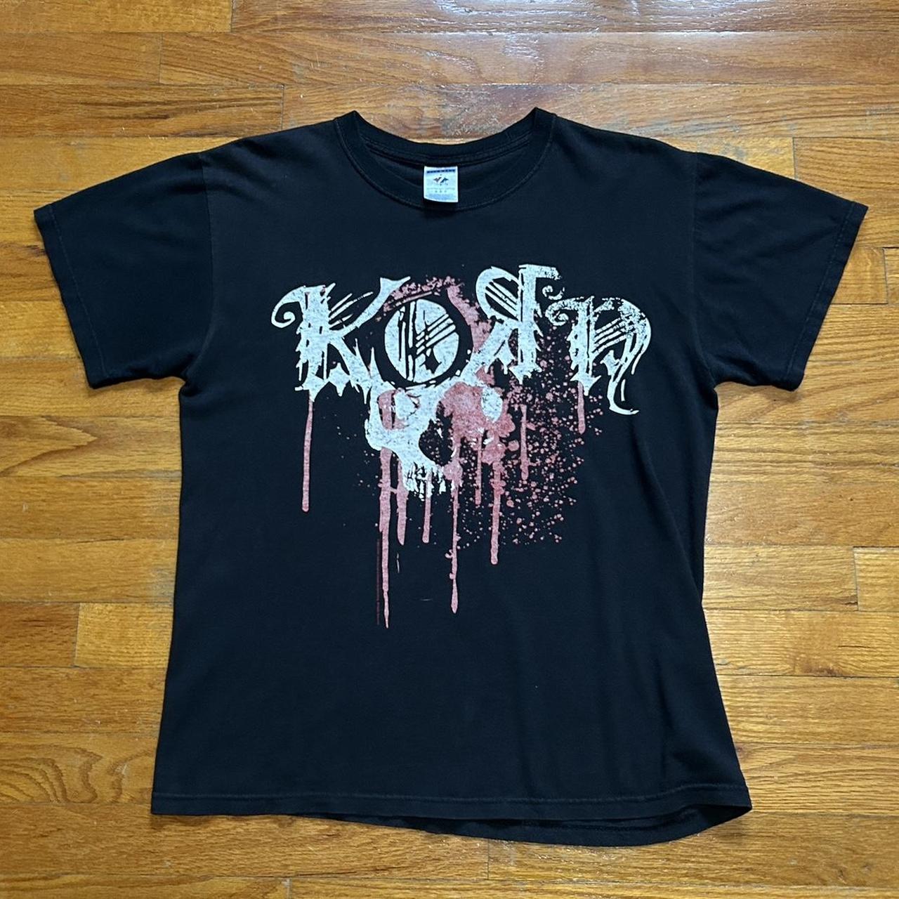 Vintage Y2K Korn bleeding skull shirt #deftones... - Depop