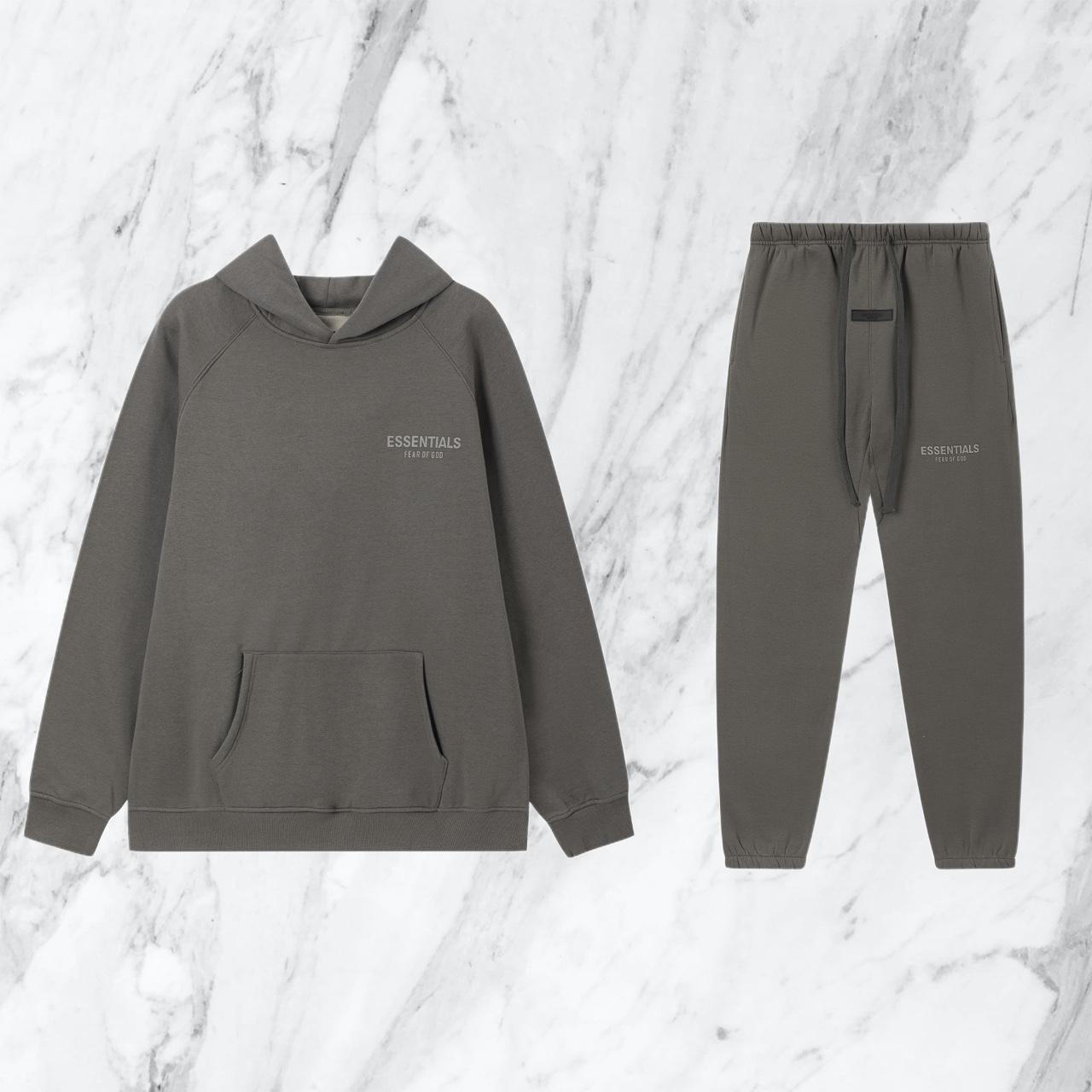 FOG Essential Grey Tracksuit - Depop