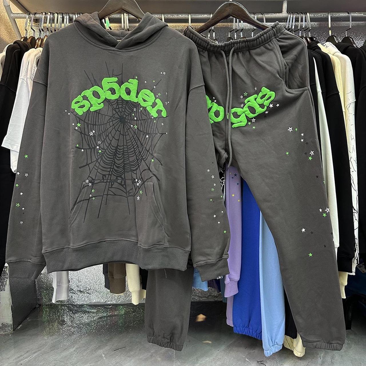 Young Thug Sp5der Wait Web Pullover Hoodie and... - Depop