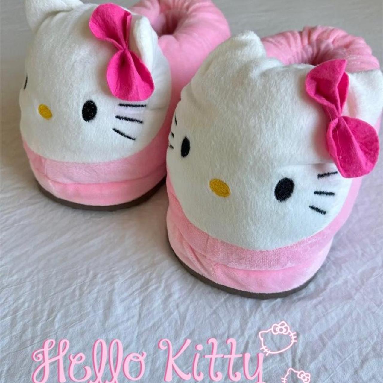 hello kitty slippers!!🎀 message me your size if... - Depop