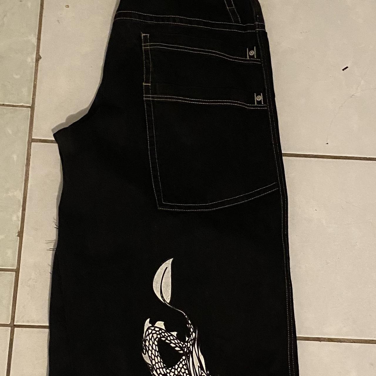 Custom Jnco yin Yang dragon size 38x32... - Depop