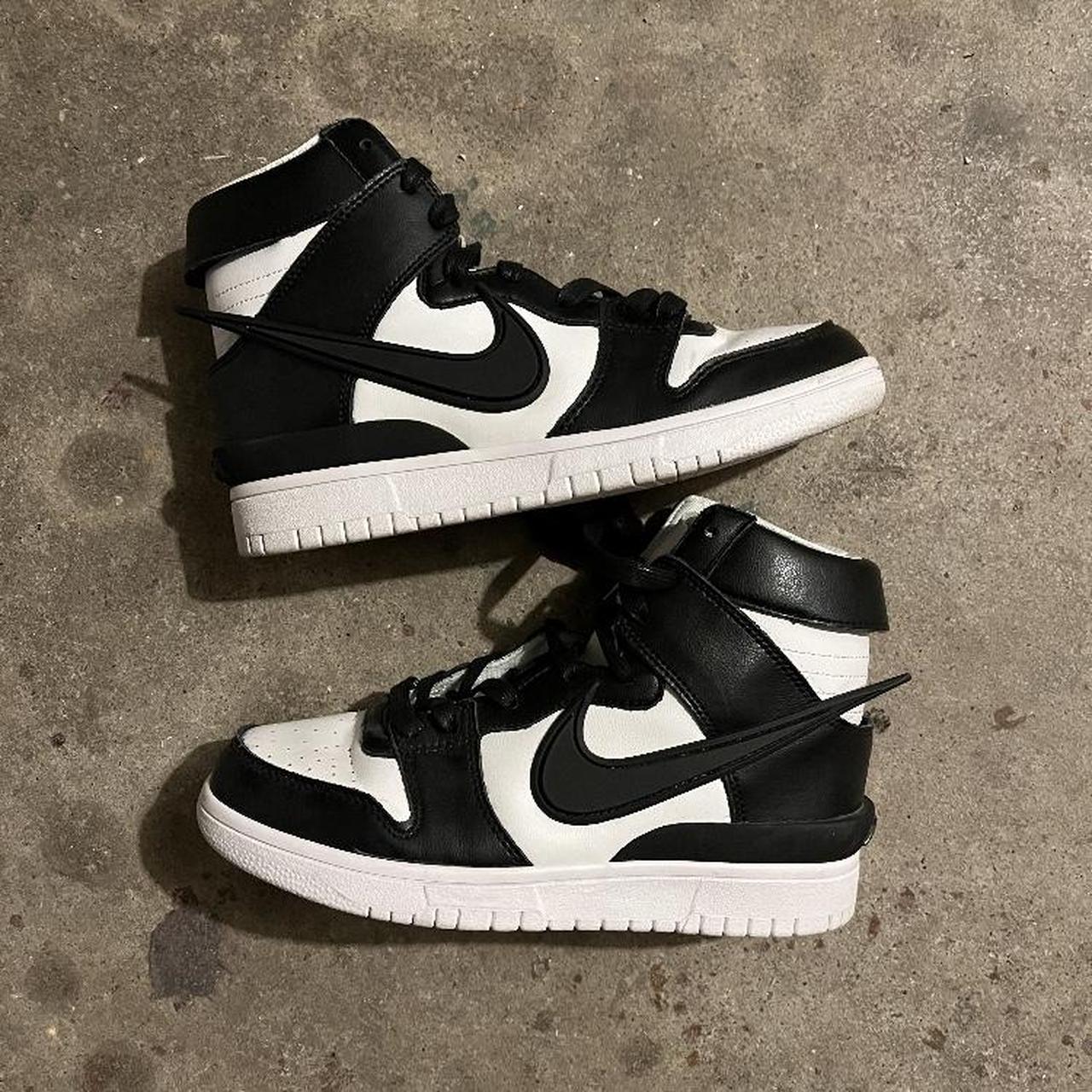 Panda dunk Ambush dunk high panda Black and white... - Depop