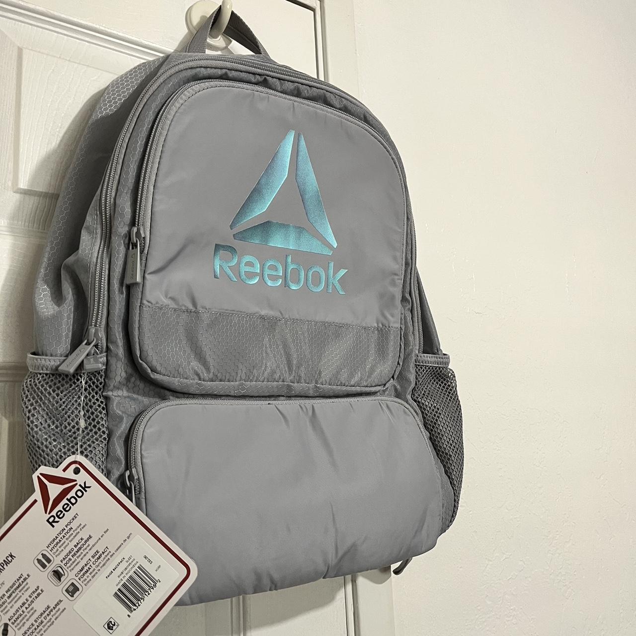 Gray Reebok backpack, 5 pockets. A spot to put your... | Depop