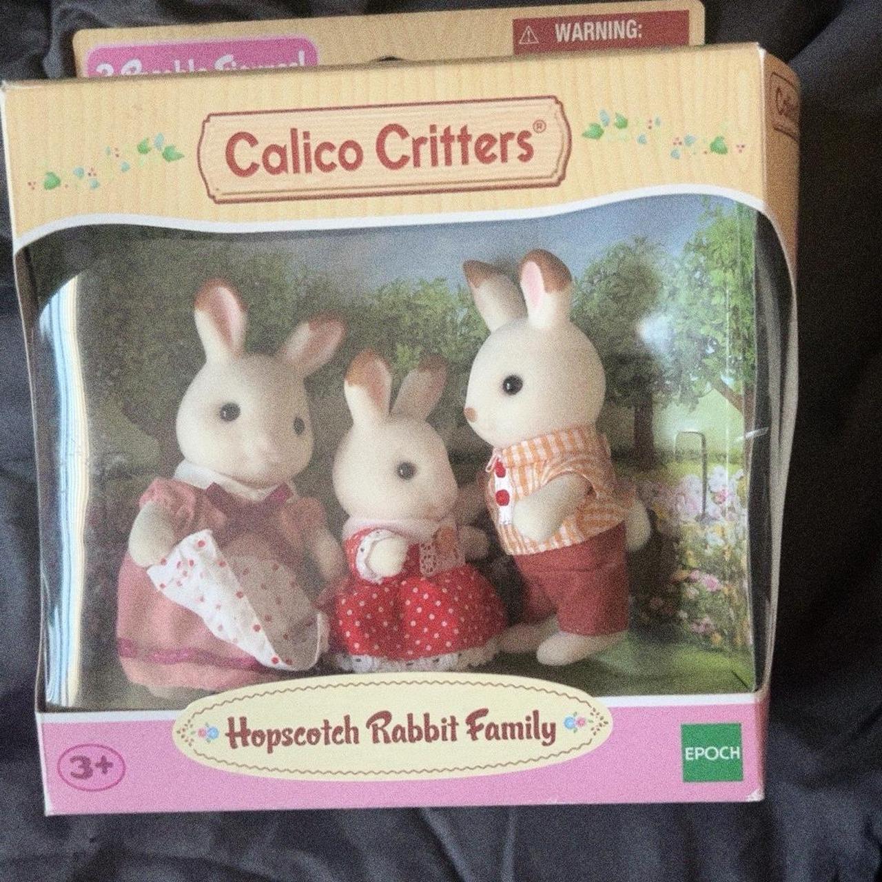 Calico critters!! Hopscotch rabbit family of three!... - Depop