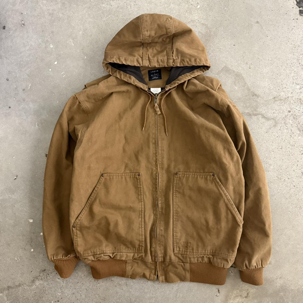 Vintage Lakin X McKey Canvas Hooded Jacket SIZE:... | Depop