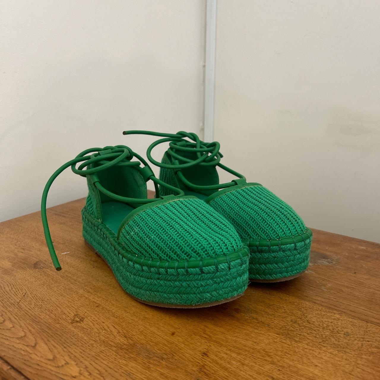 ASOS Design’ green platform shoes Excellent... - Depop