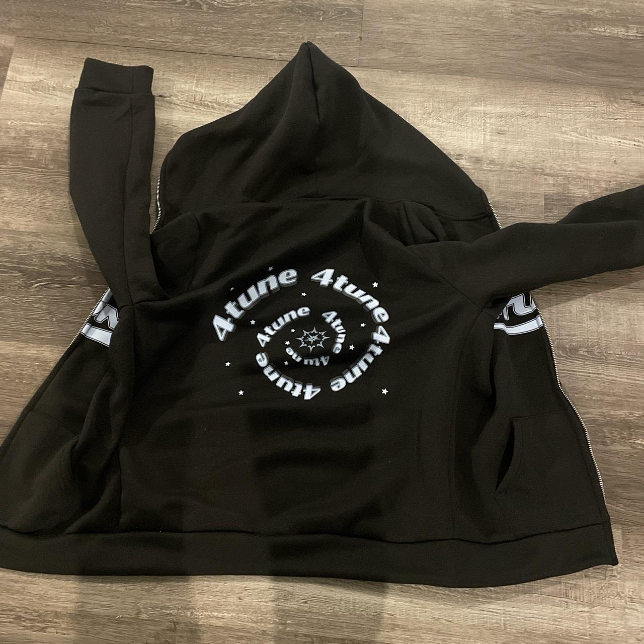 black and blue 4tune hoodie questions dm me - Depop
