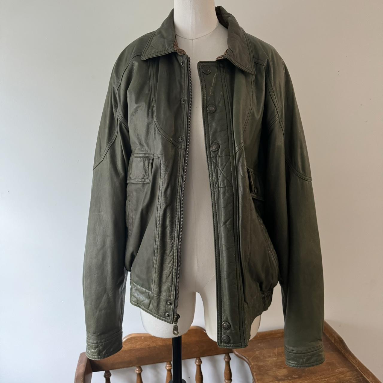 Carlo Fabiani Korean leather jacket. Color is like... - Depop