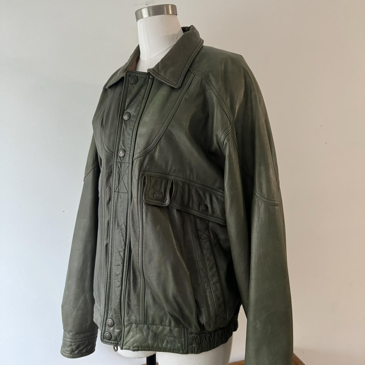 Carlo Fabiani Korean leather jacket. Color is like... - Depop