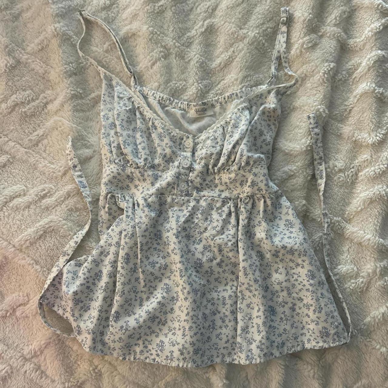 Brandy Melville Edith babydoll Floral top - worn... | Depop